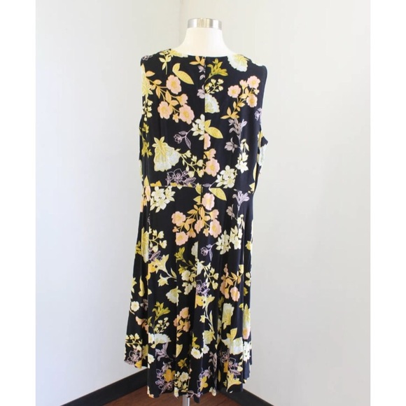 LOFT | Dresses | Nwt Loft Plus Golden Floral Print Dress | Poshmark